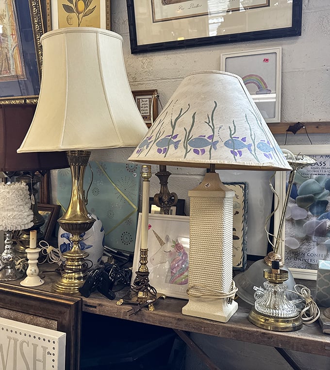 Lamp lovers, rejoice! These illuminating finds range from classic brass to whimsical painted shades—lighting solutions with character built in.