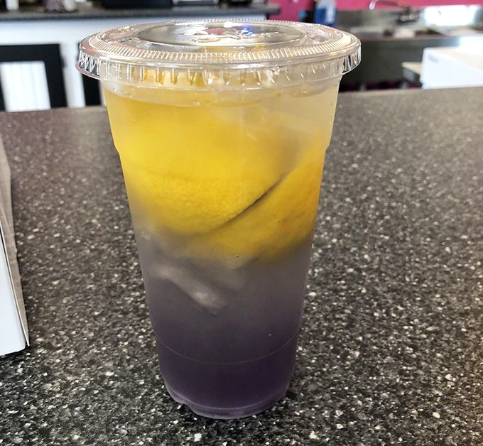 This lavender lemonade isn't just a drink—it's what happens when regular beverages decide to go to graduate school.