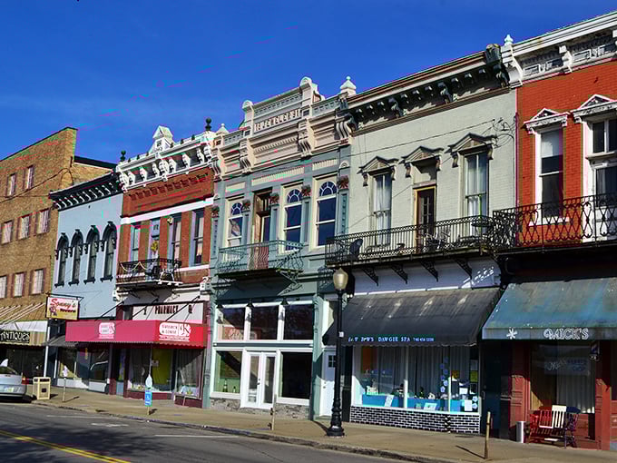 These colorful Victorian-era buildings aren't just pretty facades – they're the living, breathing heart of Pomeroy's historic downtown district.
