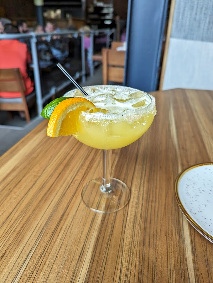 Sunshine in a glass! This citrus margarita brings tropical vacation vibes to the Pennsylvania mountains.