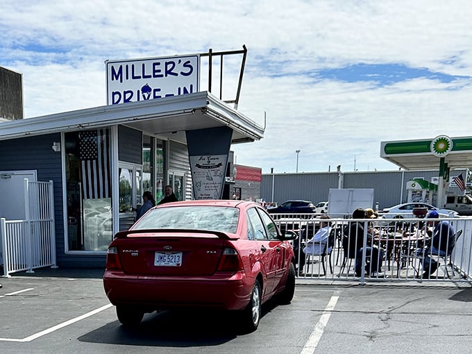 Classic cars still pull up to Miller's just like they did decades ago, proving that some traditions are worth preserving—especially when ice cream is involved. 