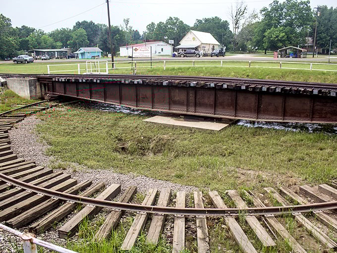 The turntable—where trains pirouette with surprising grace. This engineering marvel solved the simple problem of how to turn around a locomotive.