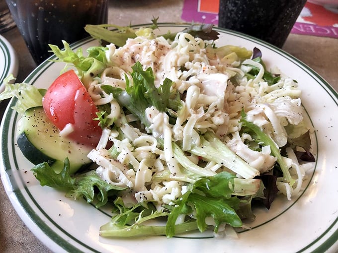 A salad that doesn't apologize for being healthy – it just shows up with enough personality to hold its own against the pasta heavyweights.