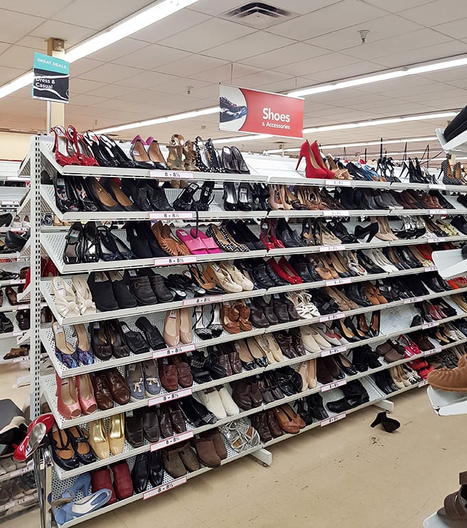 Cinderella didn't have this many options! The shoe section offers everything from practical flats to statement heels waiting for their perfect match.