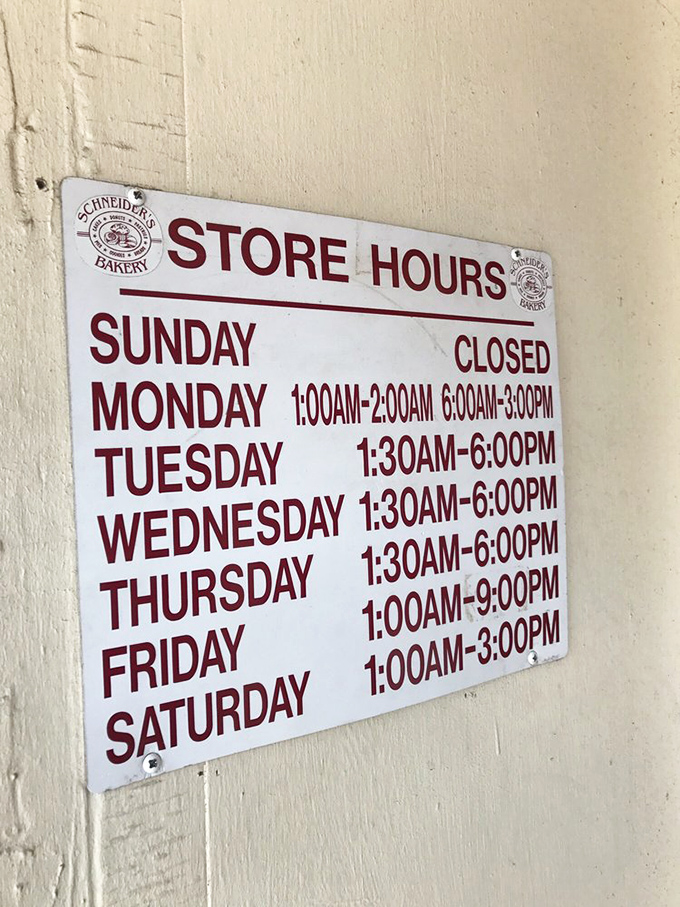 Those aren't typos—Schneider's really does open at 1 AM. When you're in the business of breakfast joy, dawn is practically lunchtime.