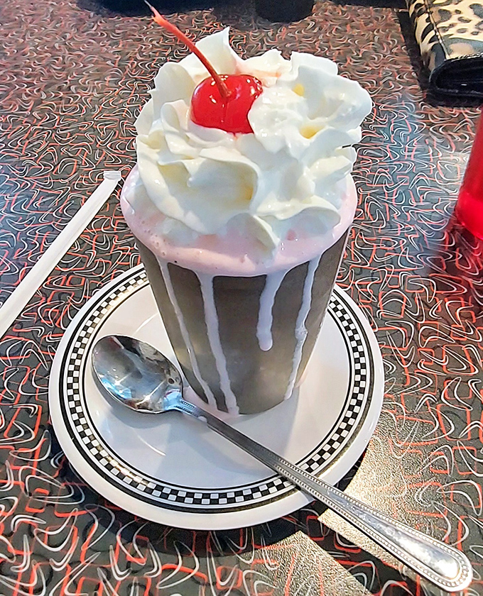 This milkshake doesn't just bring boys to the yard—it brings everyone. That cherry on top is just showing off.