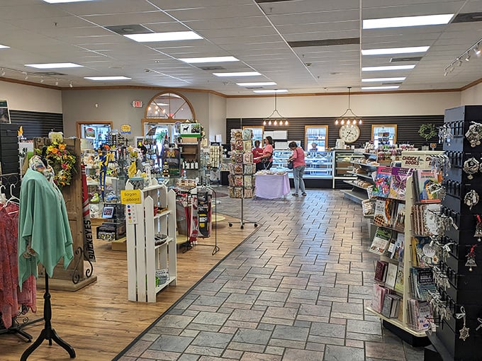 The gift shop offers a chance to take home a piece of Amish Country—minus the horse and buggy parking requirements.