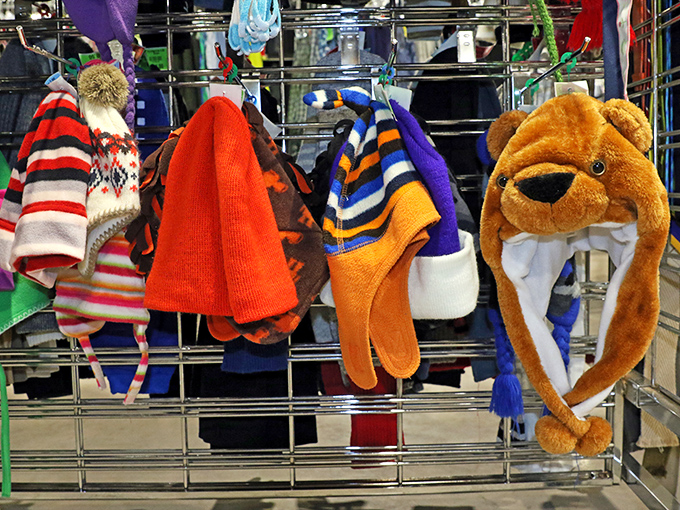 Winter headgear with personality! That tiger hat isn't just keeping ears warm—it's making a statement that life's too short for boring accessories.