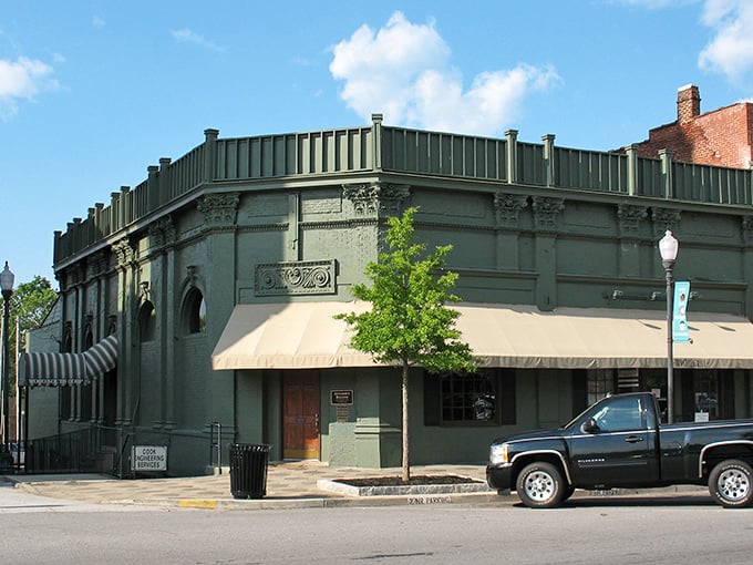 Covington's historic building lights up the street, promising entertainment just like it did when your grandparents went on dates.
