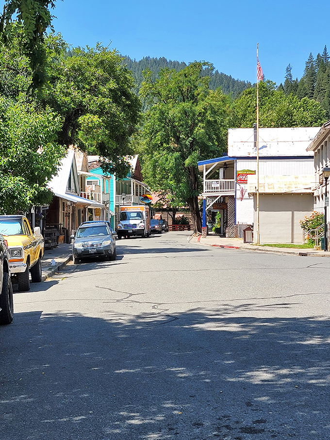 Downieville sits at the confluence of rivers and centuries—a mountain town that time politely decided to overlook.