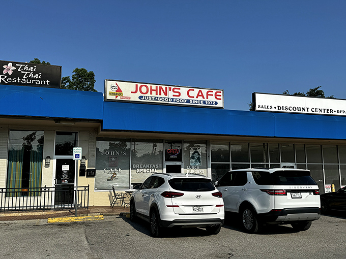 John's Cafe might blend into the strip mall landscape, but locals know it's a breakfast oasis worth seeking out.