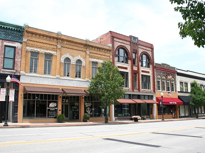 Main Street America at its finest: Joplin's historic storefronts invite leisurely strolls and window shopping.