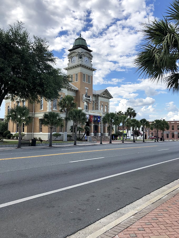 Live Oak's historic courthouse stands as a centerpiece in a town where affordable living meets small-town charm.