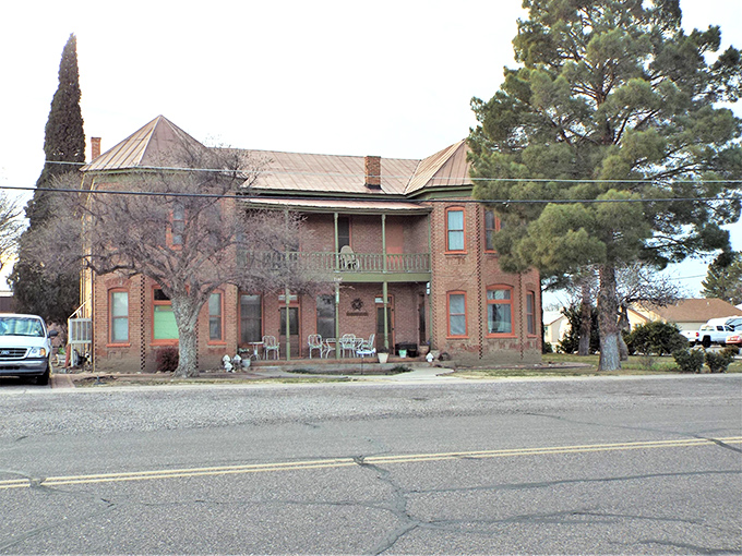 This historic brick building in Thatcher has witnessed generations of small-town life while maintaining its dignified presence.