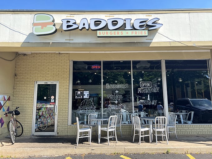 Athens students and locals alike flock to Baddies' cheerful storefront – where burger bliss comes with a side of nostalgia.