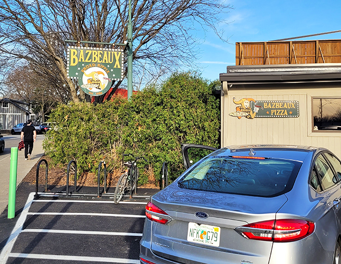 That unassuming exterior is Bazbeaux's clever disguise – the pizza equivalent of Clark Kent hiding Superman's cape.