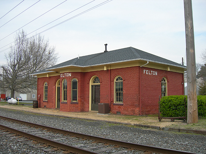 Felton's brick train station tells tales of travelers past – a beautifully preserved piece of railroad history.