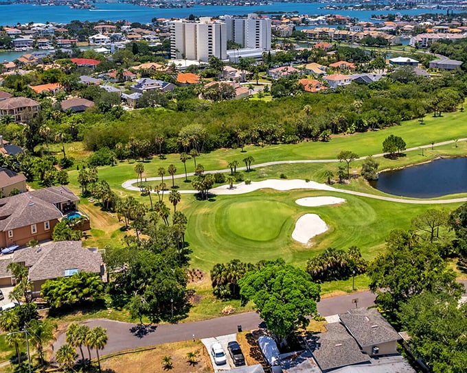 Gulfport’s green spaces stretch all the way to the sea—where your backswing matters less than the ocean breeze. This is Florida living at its finest.