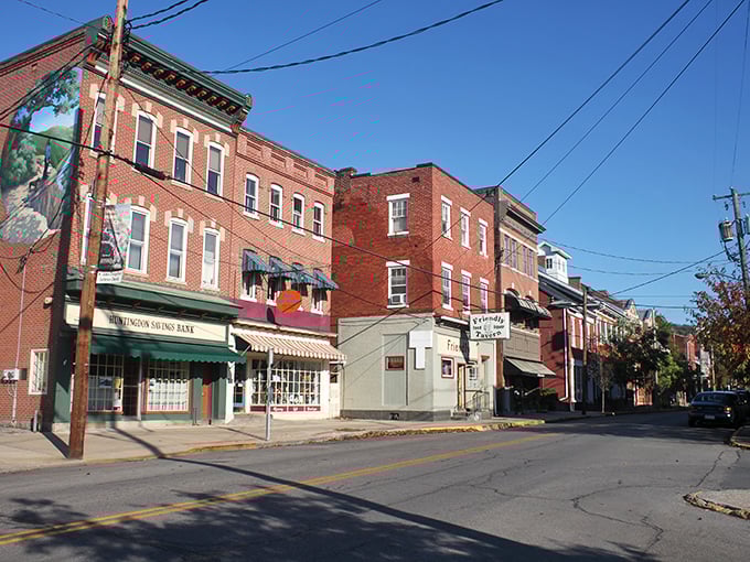 Main Street magic! Huntingdon's historic storefronts create the perfect backdrop for your next chapter – where everyone might actually know your name.