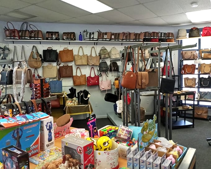 Bargain hunter's dream! Pocono Bazaar’s indoor shops offer neat displays packed with handbags, toys, and hidden gems for every shopper.