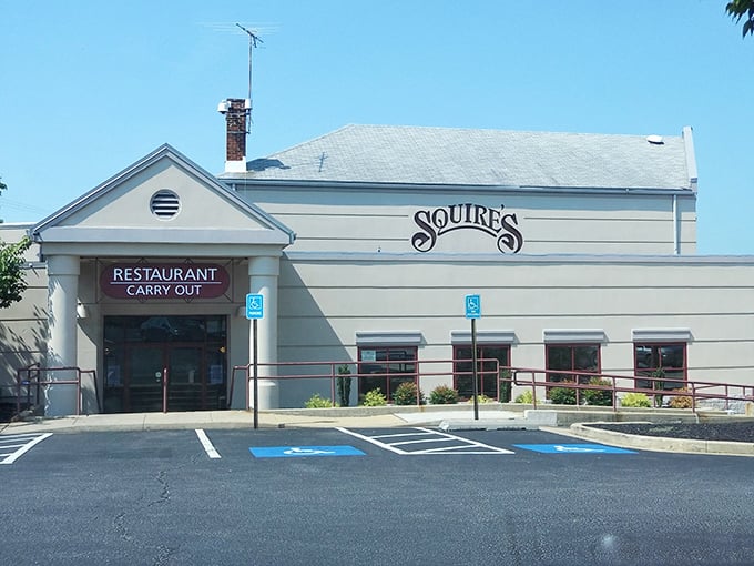 This unassuming building houses pizza memories for generations of Baltimore families – no fancy facade needed. 