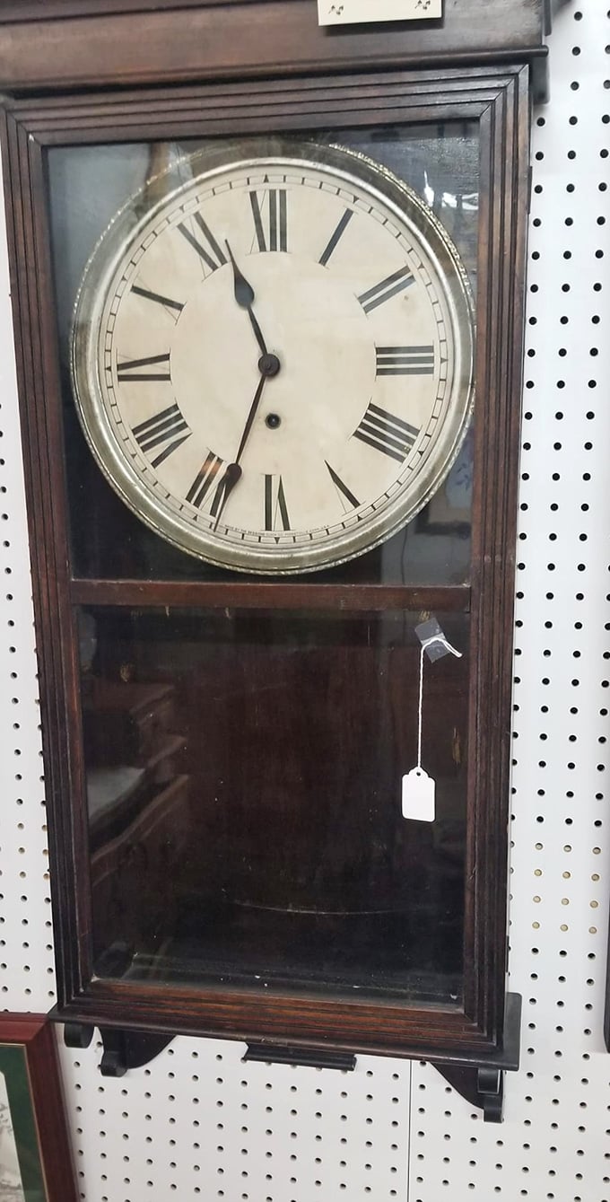 This stately wall clock doesn't just tell time—it tells history. Those Roman numerals have witnessed more than a century of comings and goings.