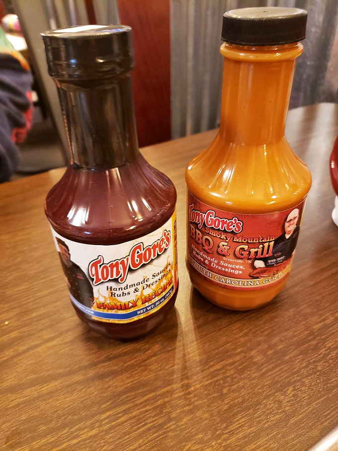 These sauce bottles aren't condiments—they're magic potions that transform already delicious BBQ into something transcendent.