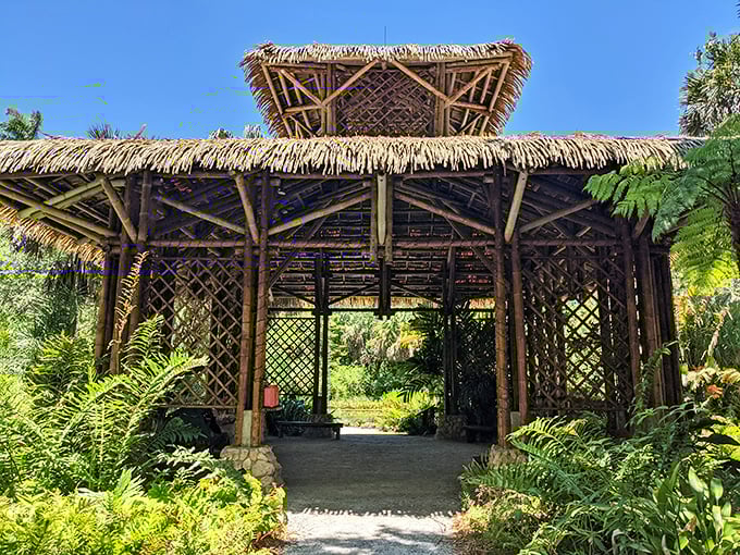 Step into a tropical postcard at the bamboo pavilion. The perfect spot to channel your inner zen master.