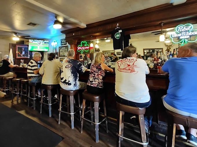 Where everybody knows your name—or will by your second visit. Jamie's bar stools have shaped themselves to fit regular customers who come for both drinks and community. 