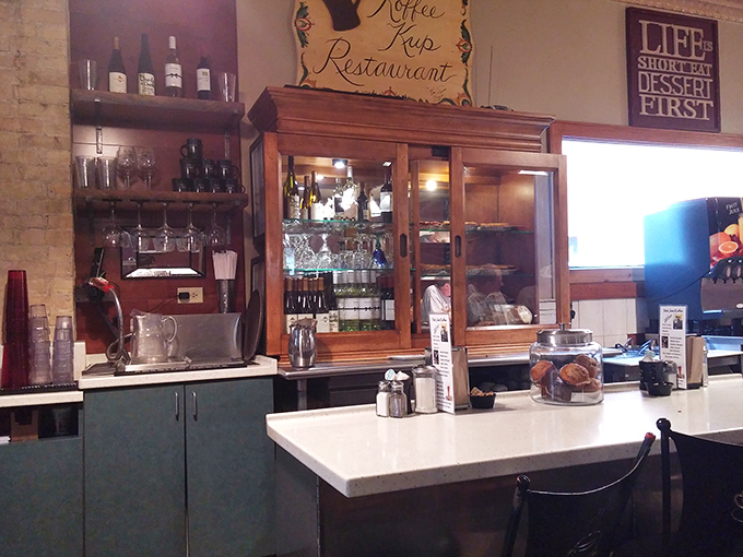The bar area whispers "come back later" – where Wisconsin's appreciation for a good drink meets the comfort of hometown hospitality.