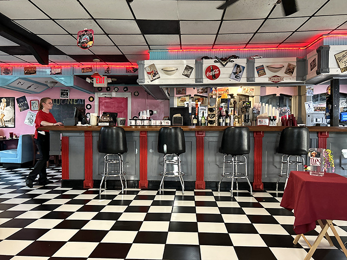 The counter—where solo diners become temporary neighbors, united by the universal language of "pass the ketchup, please."