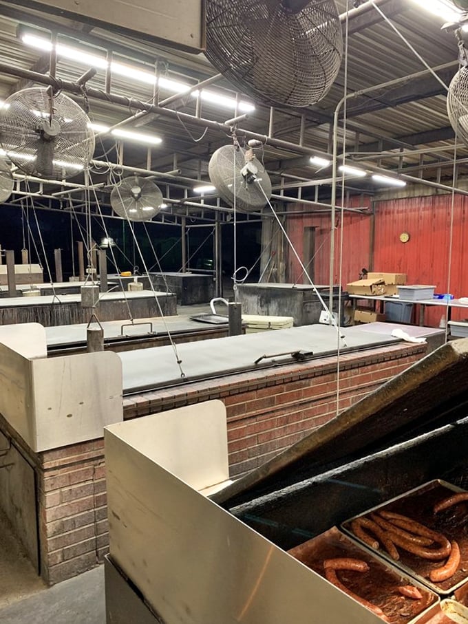 The pit room—where magic happens at low temperatures and high stakes. This is the Texas equivalent of Willy Wonka's chocolate factory.