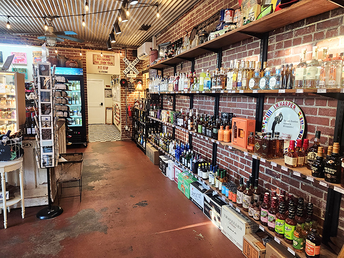 A liquor selection that would make your uncle who "knows his bourbon" nod in silent respect. Liquid treasures line these shelves.