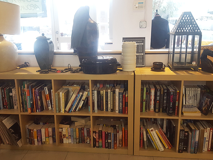 The literary corner – where bookworms can build their home libraries without the bestseller price tags.