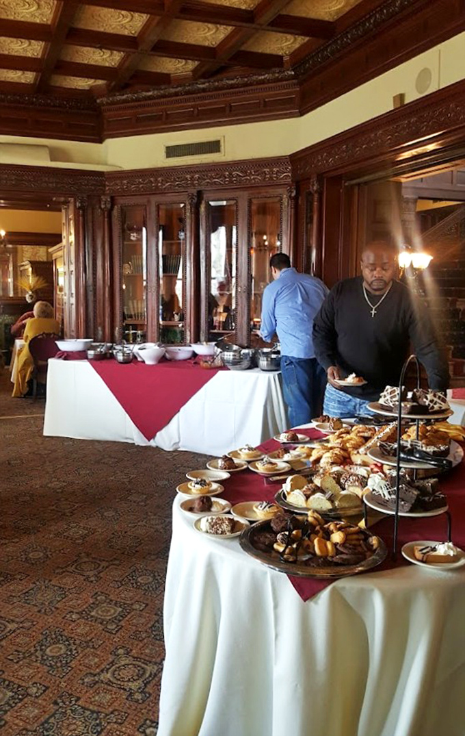 Buffet tables groaning under the weight of culinary excellence – a feast for both eyes and appetite.