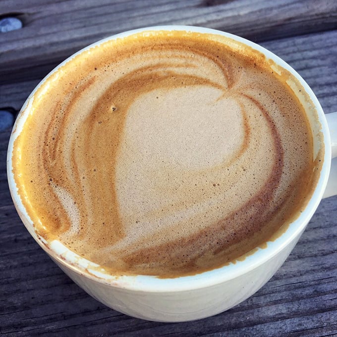 This café mocha isn't just a beverage; it's a warm hug in a cup, with latte art that deserves its own tiny gallery opening.
