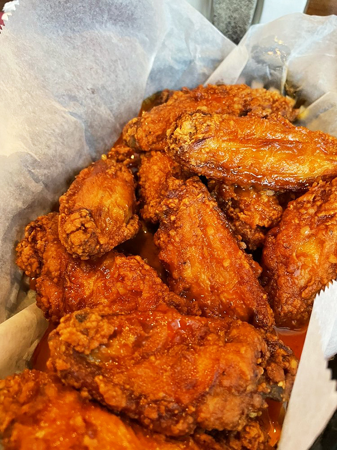 Wings that make you wonder if napkins were invented specifically for this moment. Worth every sticky finger. 