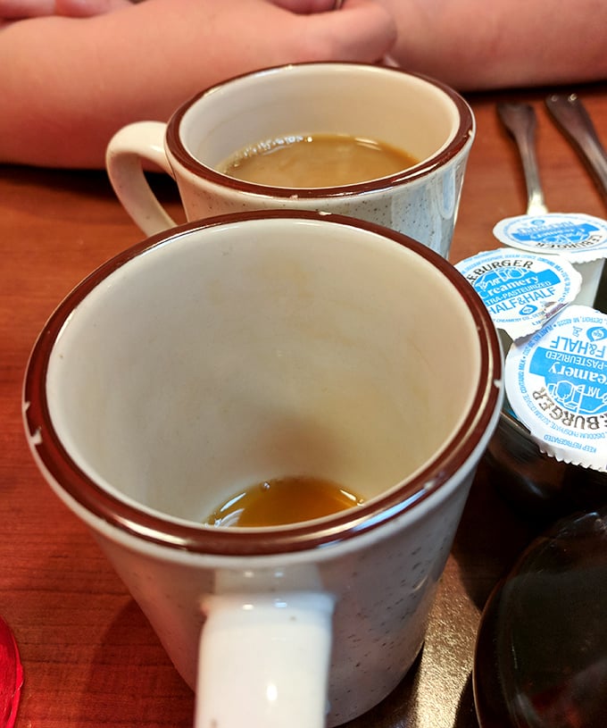 The bottomless coffee cups at Charlie's – humble vessels of liquid motivation that have launched thousands of Michigan mornings into productivity.