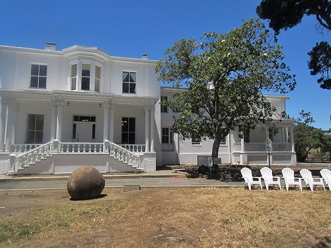 The Commanding Officer's Quarters Mansion exudes the kind of elegant simplicity that makes modern McMansions look like they're trying too hard.