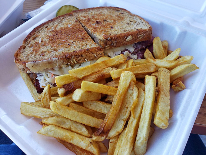 This sandwich and fries combo isn't just lunch—it's therapy. Golden, crispy, and more reliable than your therapist.