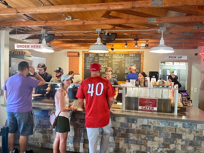The moment of truth at the counter. Life-altering decisions being made as hungry patrons contemplate the difference between "enough" and "too much."