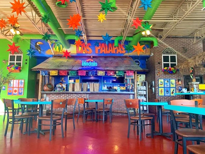 Vibrant colors and festive stars transform an ordinary space into something magical. This isn't just restaurant décor—it's mood-enhancing therapy for Michigan's gray days.