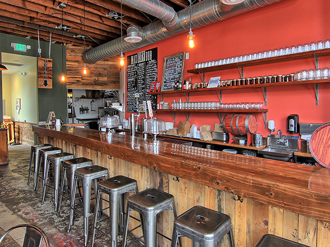 The counter where dreams come true and diets go to die – notice those mason jars lined up like soldiers ready for beverage duty.