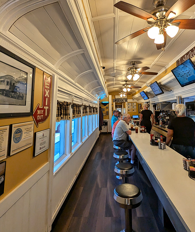 The counter seating – where solo diners become temporary family and the short-order ballet unfolds before your appreciative eyes.