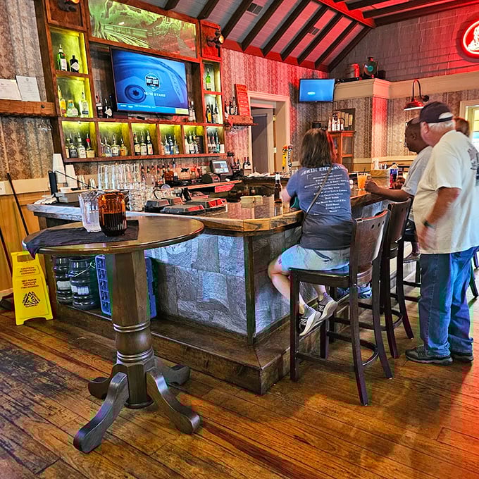The bar beckons with the promise of perfectly mixed classics and local spirits – liquid hospitality at its finest.