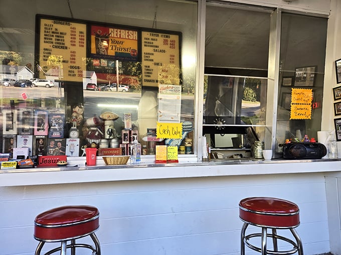 Behind this counter, culinary magic happens without pretense. No molecular gastronomy here—just honest cooking that satisfies the soul.