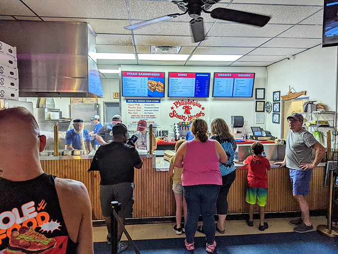 Where sandwich dreams come true—watch as orders are called out with the rhythm and urgency of a Philly street corner.