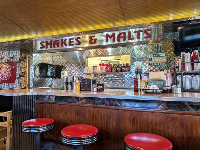 "Shakes & Malts" isn't just a sign—it's a promise of creamy, old-fashioned delights made by people who understand the importance of simple pleasures.