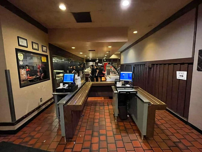 The cafeteria-style counter is where the magic begins—a nostalgic ordering system that's refreshingly straightforward in our complicated culinary world.
