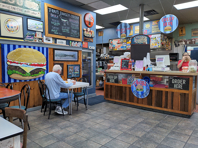 The heart of T-Rays operations—where burger dreams come true and diet plans go to die. Worth every delicious calorie.